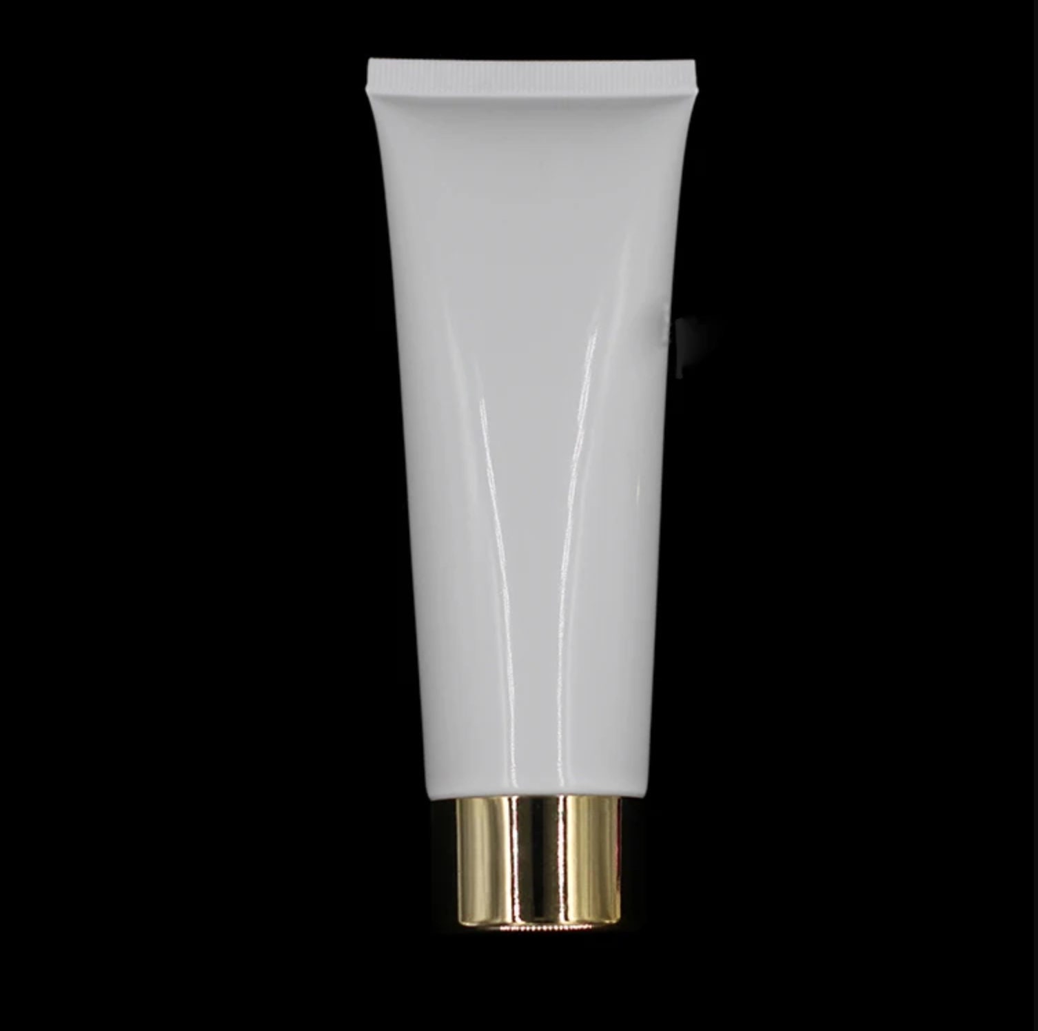 Empty Lotion Bottle White Squeeze Tube With Gold Lid 100g 100ml Face ...