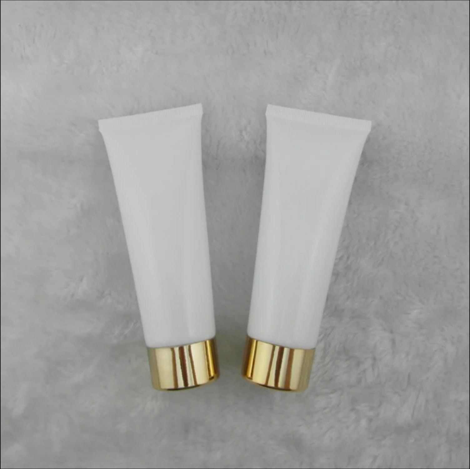 Empty Lotion Bottle White Squeeze Tube With Gold Lid 100g 100ml Face ...