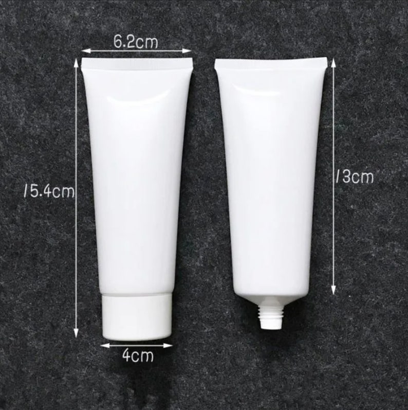 Empty Lotion Bottle White Squeeze Tube With Gold Lid 100g 100ml Face ...