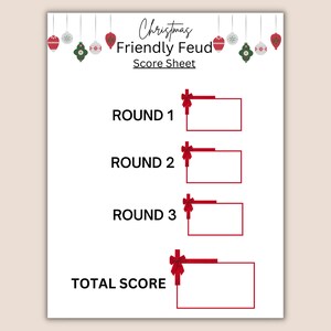 Christmas Friendly Feud Game – Printable Holiday Trivia (instant ...