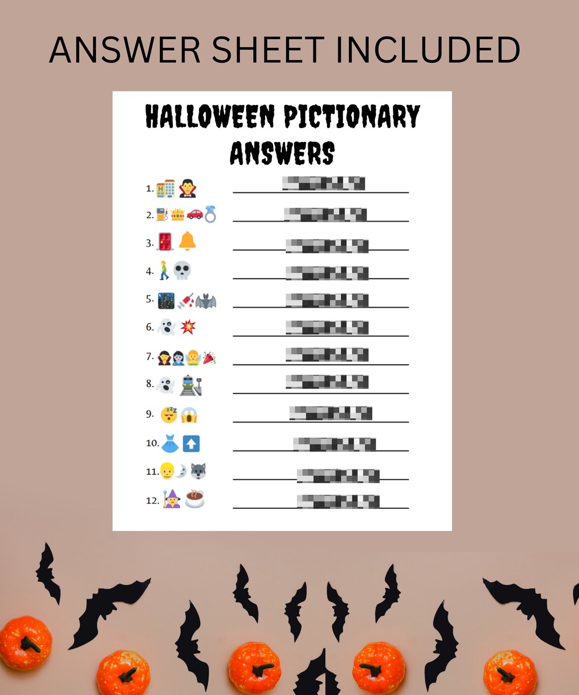 Halloween Emoji Pictionary - Halloween Printable Party Games ...