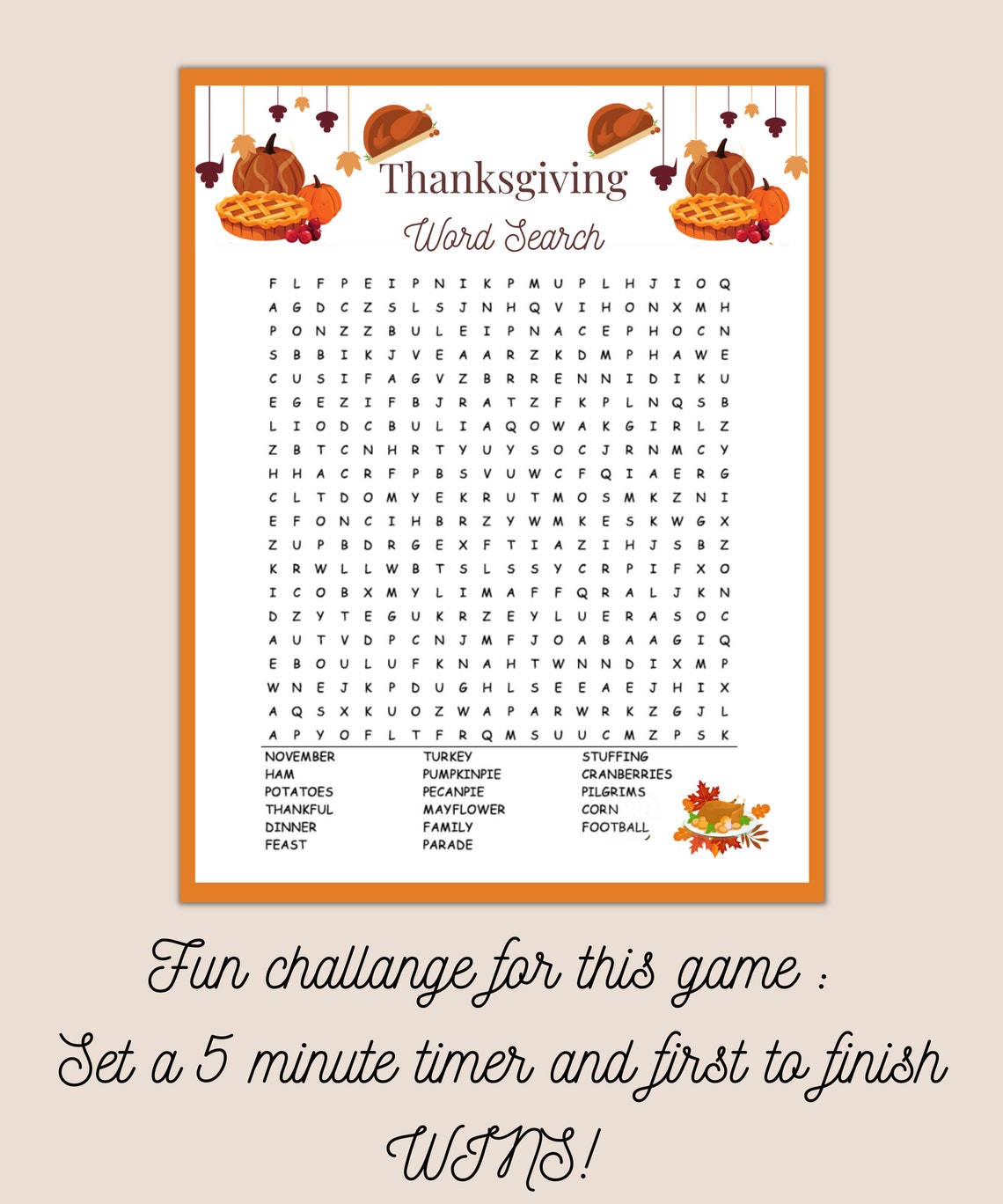 Thanksgiving Printable Games Bundle - Thanksgiving Party Games ...