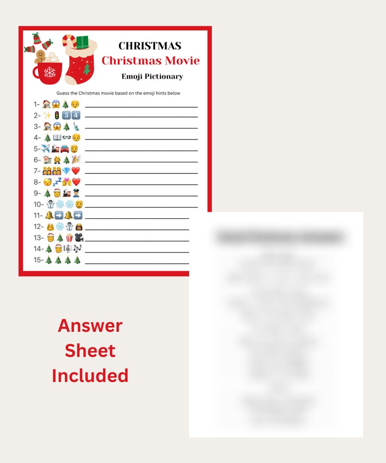 Printable Christmas Game Bundle - Christmas Party Games - Christmas ...