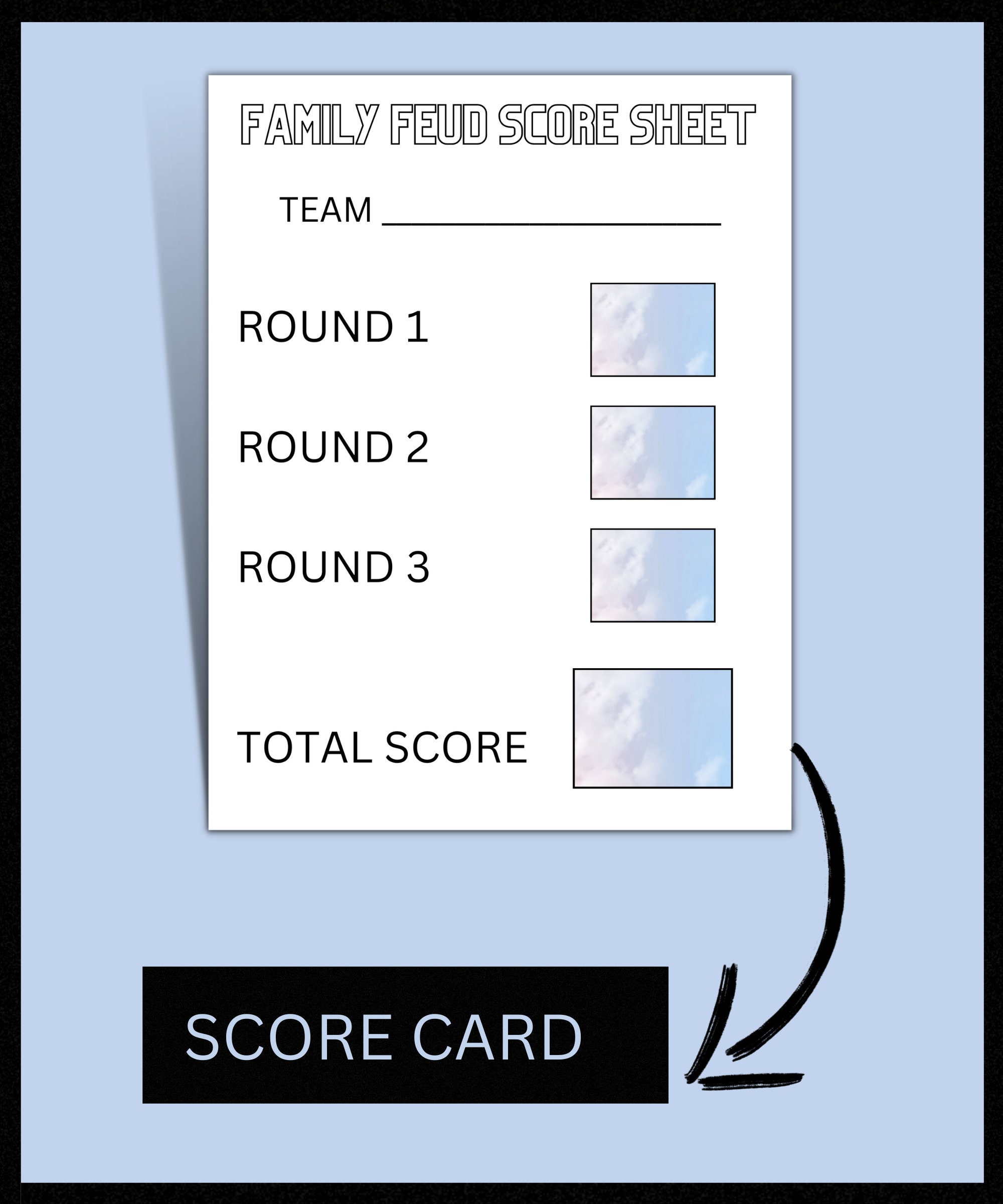 Printable Fun Feud Game Family Game Night Friendly Feud - Etsy