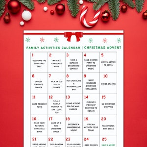 Christmas Advent Printable - Christmas Countdown - Christmas Party ...