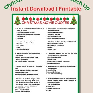 Christmas Movie Quotes Game Printable - Christmas Movie Trivia ...