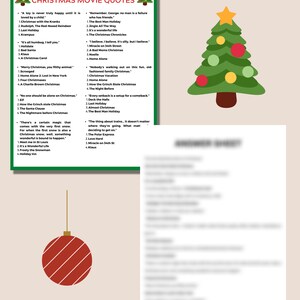 Christmas Movie Quotes Game Printable - Christmas Movie Trivia ...