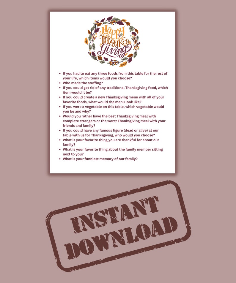 Thanksgiving Icebreaker Game printable Thanksgiving Games Autumn Games ...