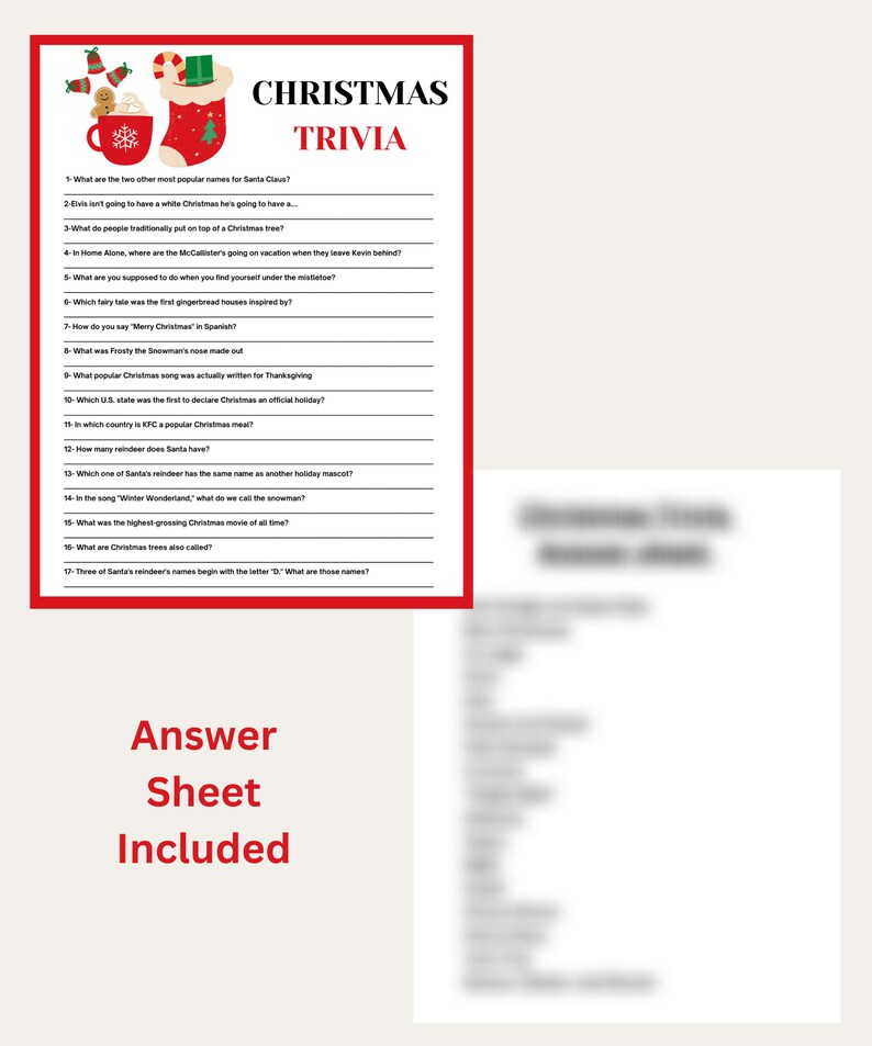 Printable Christmas Game Bundle - Christmas Party Games - Christmas ...