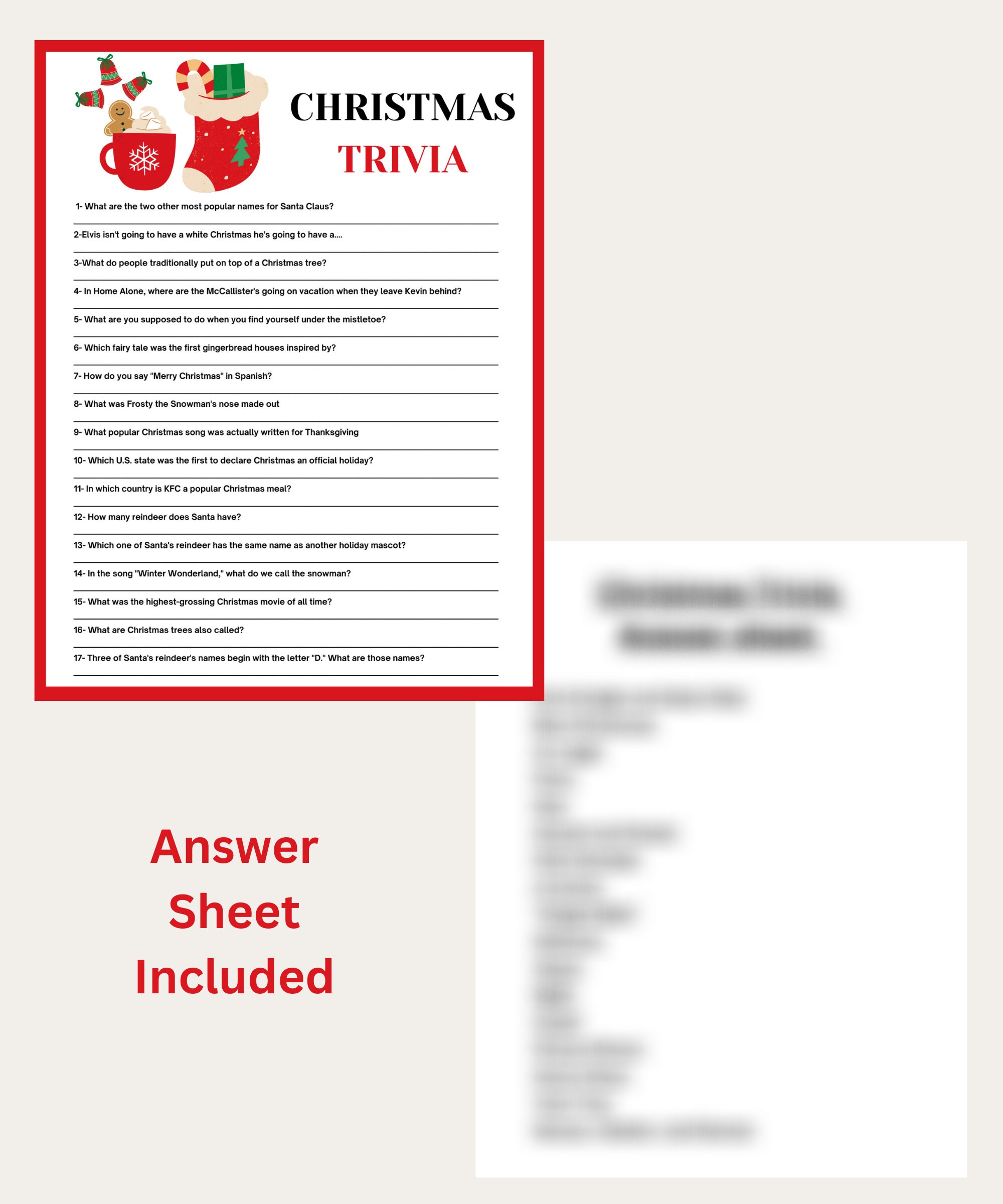 Printable Christmas Game Bundle - Christmas Party Games - Christmas ...