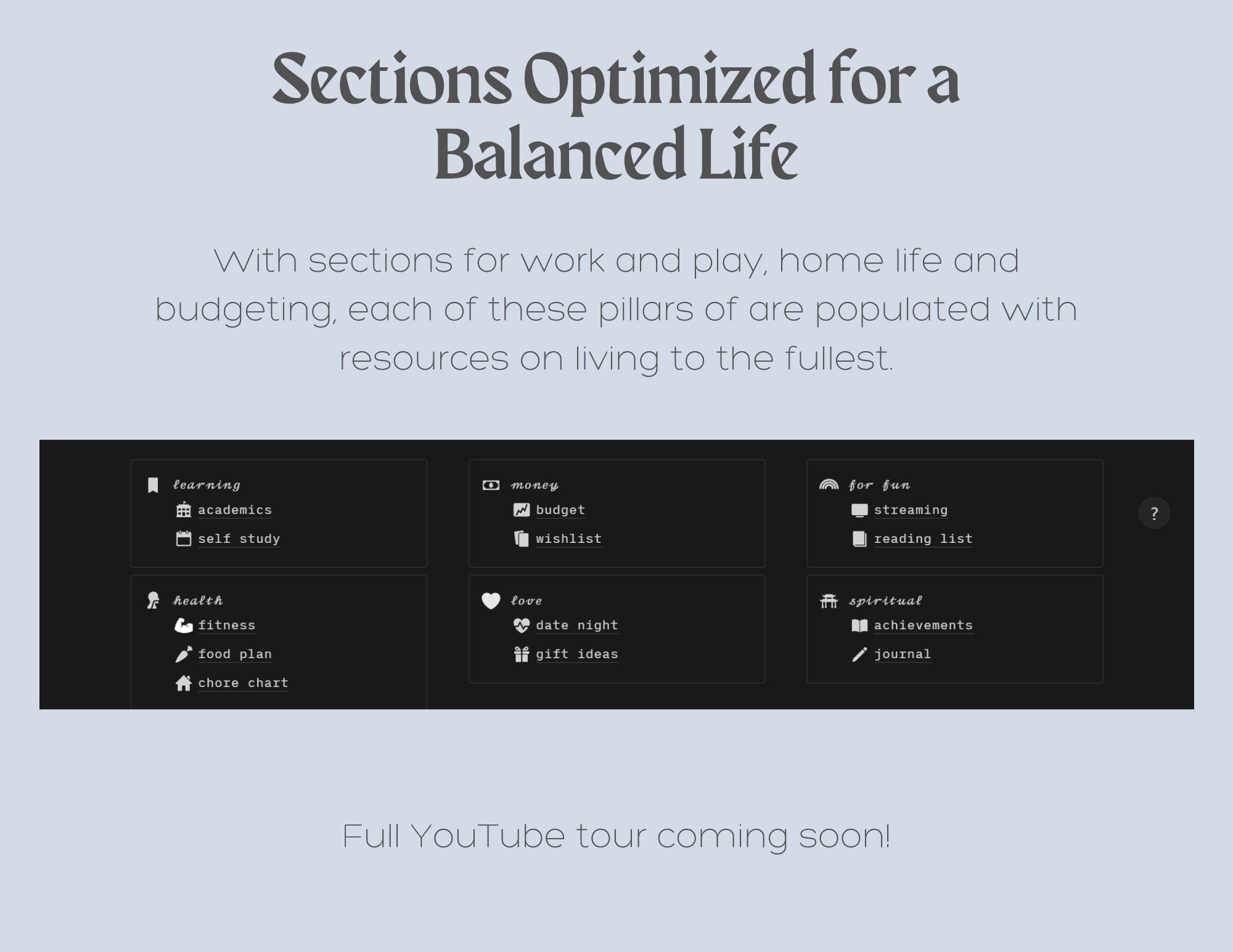 Minimalist Notion Planner Dashboard for Balanced Productive Life ... Minimalist Notion Planner Dashboard for Balanced Productive Life ...