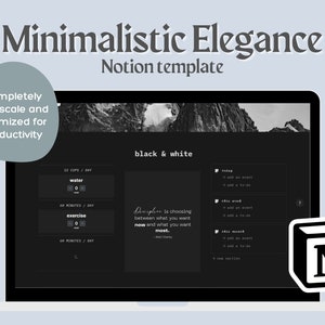 Minimalist Notion Planner Dashboard for Balanced Productive Life ...