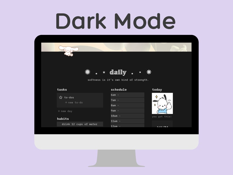 Cute Aesthetic Notion Template for Daily Planning Digital - Etsy