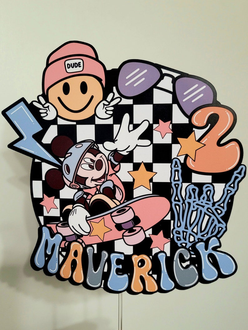 Blue Cake Topper Custom Name and Number/ship Same-day or Next Business ...