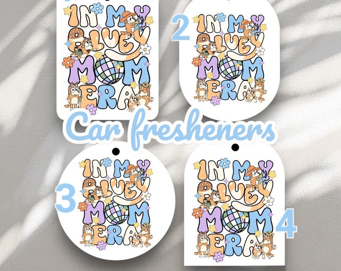 Bluey Mom Car Freshners in My Mom Era Cars Decoration Accessories ...