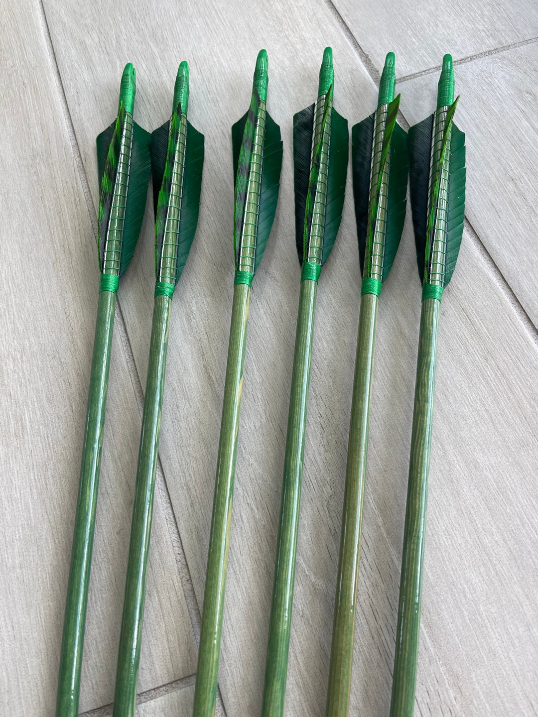 50-55# Spine, 125 Grain Brass Points, Parallel Douglas Fir Wood Arrows ...