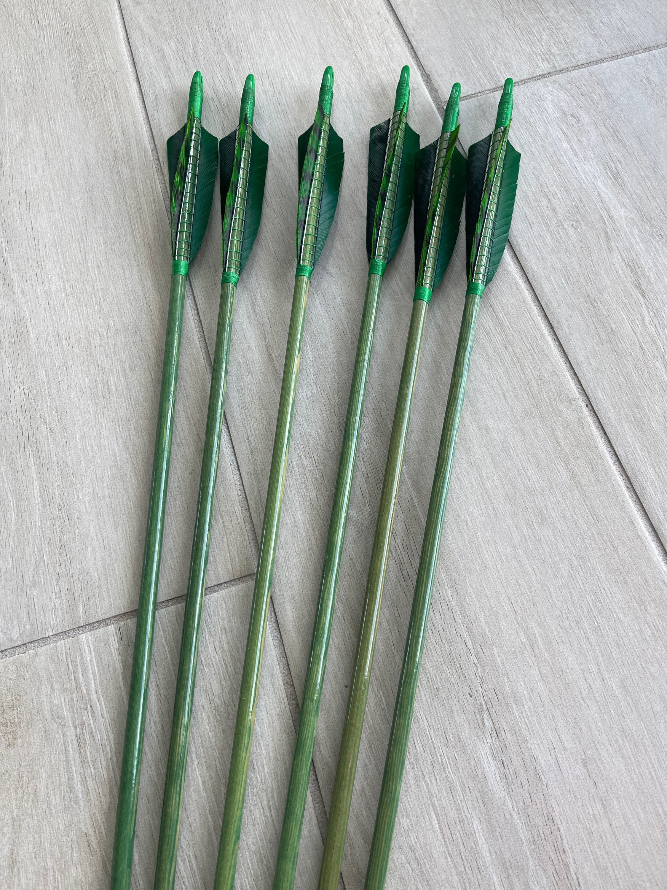 50-55# Spine, 125 Grain Brass Points, Parallel Douglas Fir Wood Arrows ...