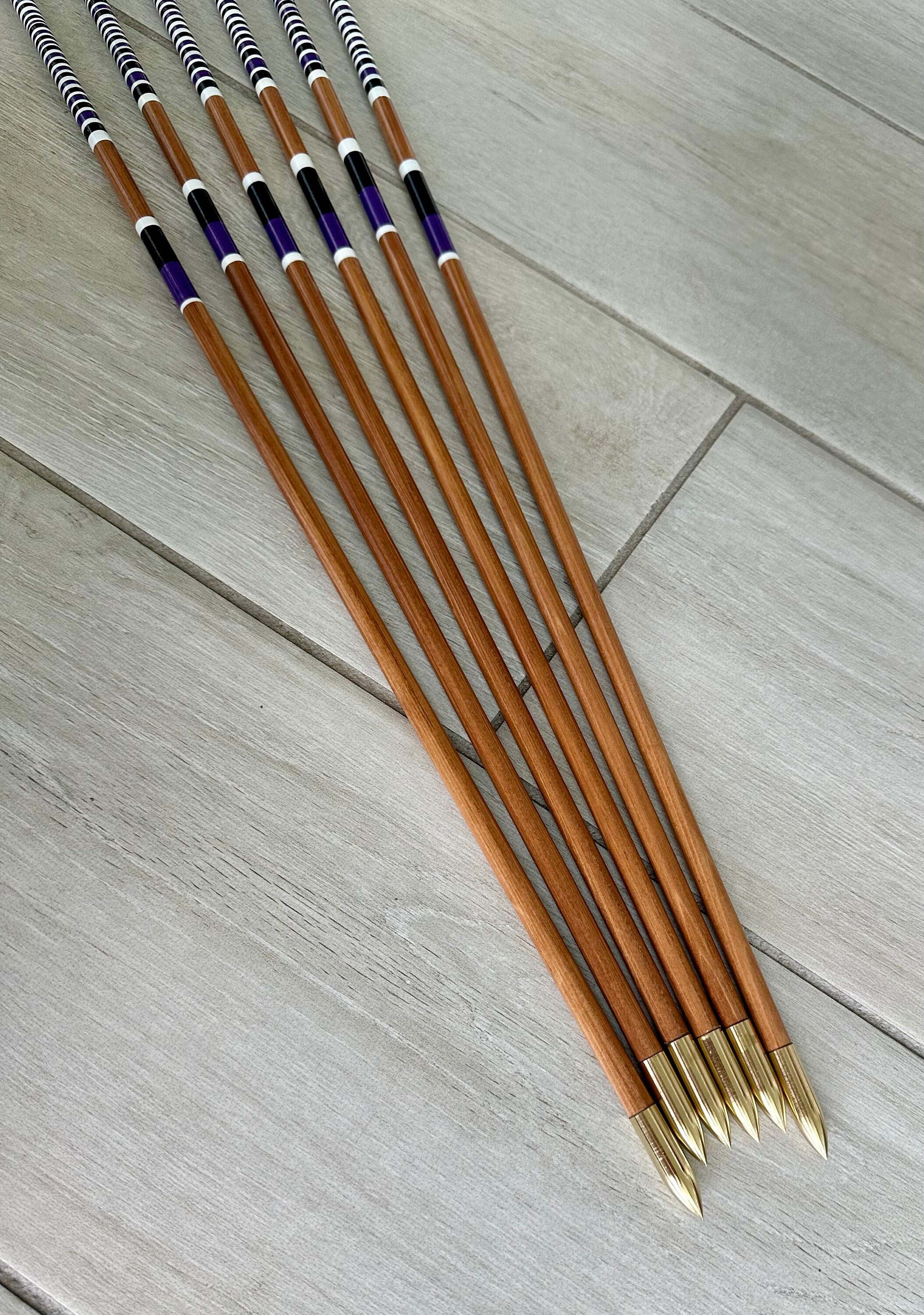 35-40 Spine, 125 Grain Brass Points hand Polished, Parallel Port Orford ...