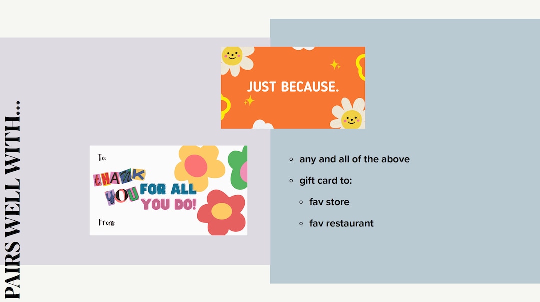 Printable Gift Tags Teacher Gift Guide - Etsy