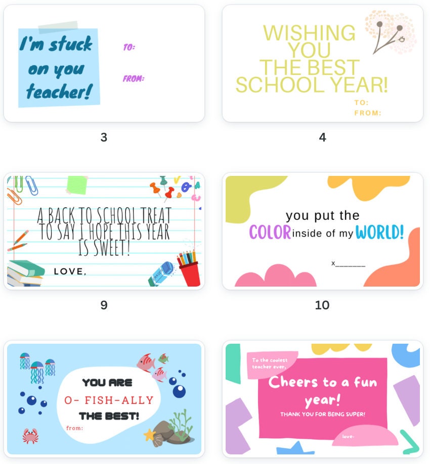 Printable Gift Tags Teacher Bundle - Etsy