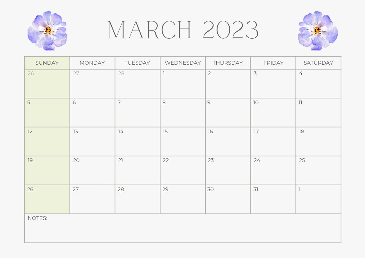 2023 Watercolor Calendar - Etsy