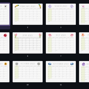 2023 Watercolor Calendar - Etsy