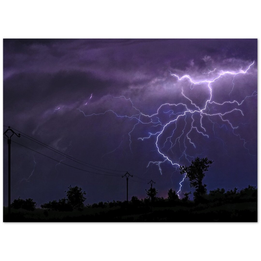 Lightning Premium Matte Paper Poster - Etsy