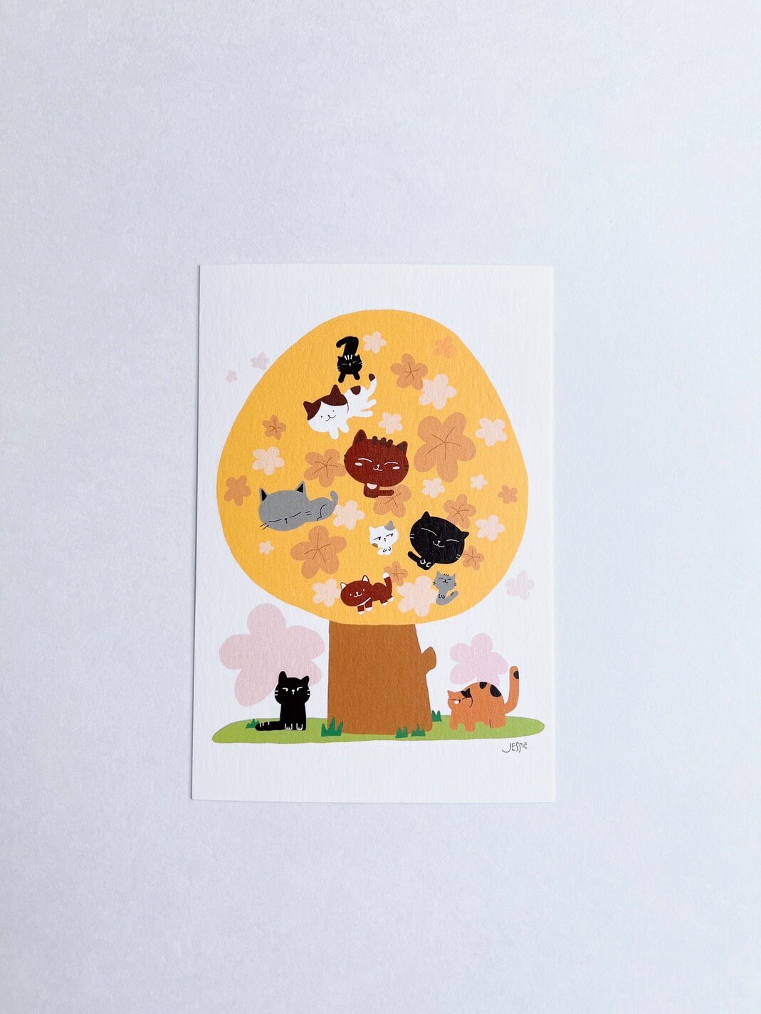 Cat Art Print • 4x6 Mini Poster - Tree of Cats - Etsy