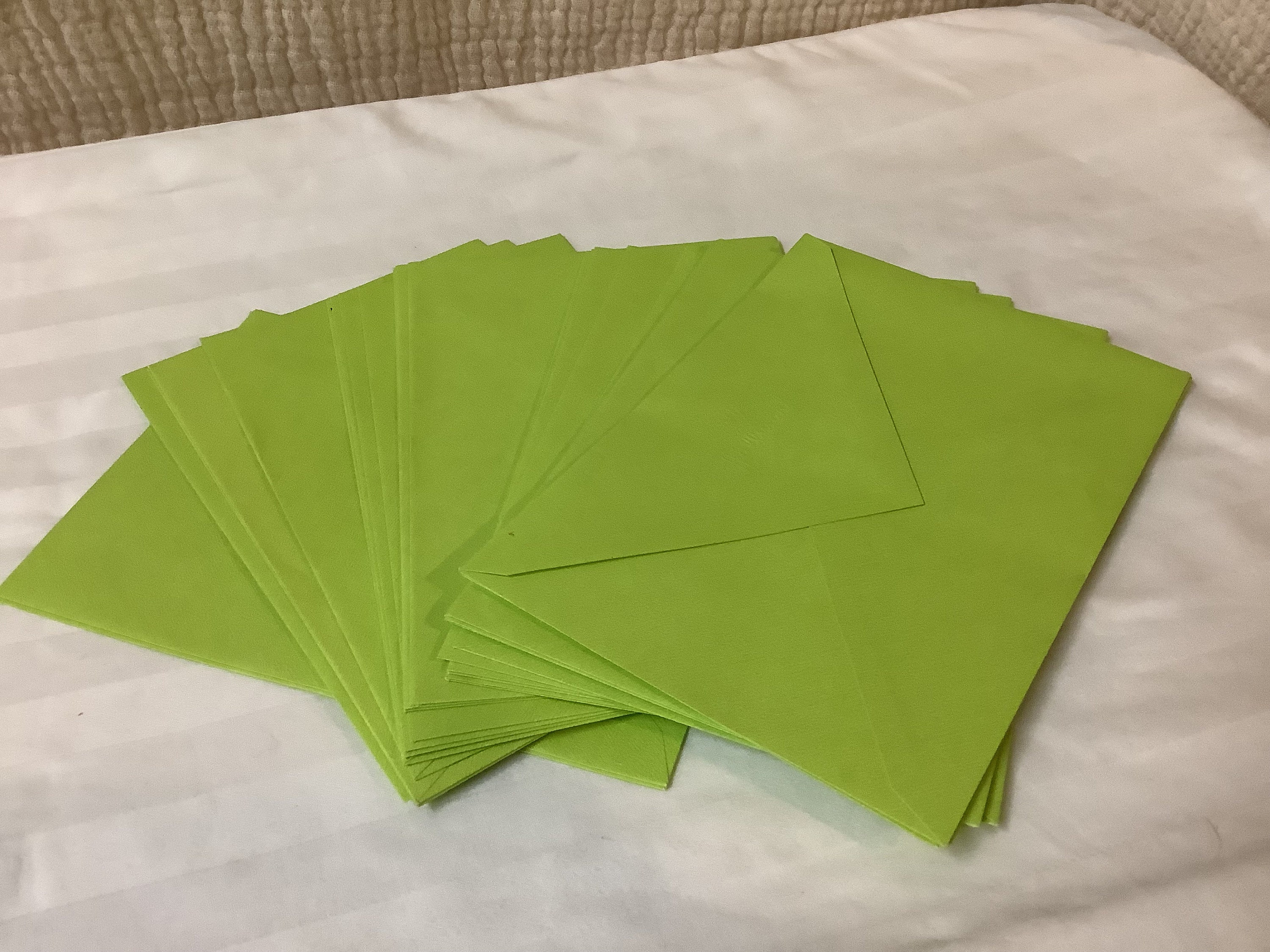 27 Lime Green Hallmark Paper Envelopes 7 1/8 X 5 Mailing, Invitations ...