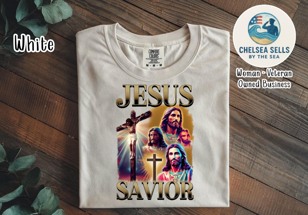 Y2K Christian T-shirt: 90s Retro Jesus Saves Comfort Colors® Tee - Etsy