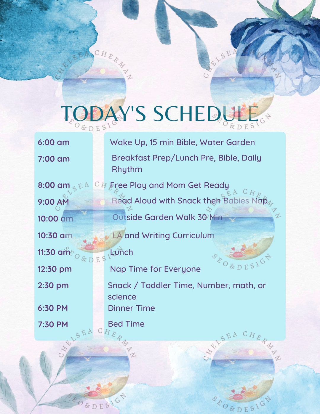 Homeschool Schedule, Editable Daily Visual Schedule, Printable Daily ...