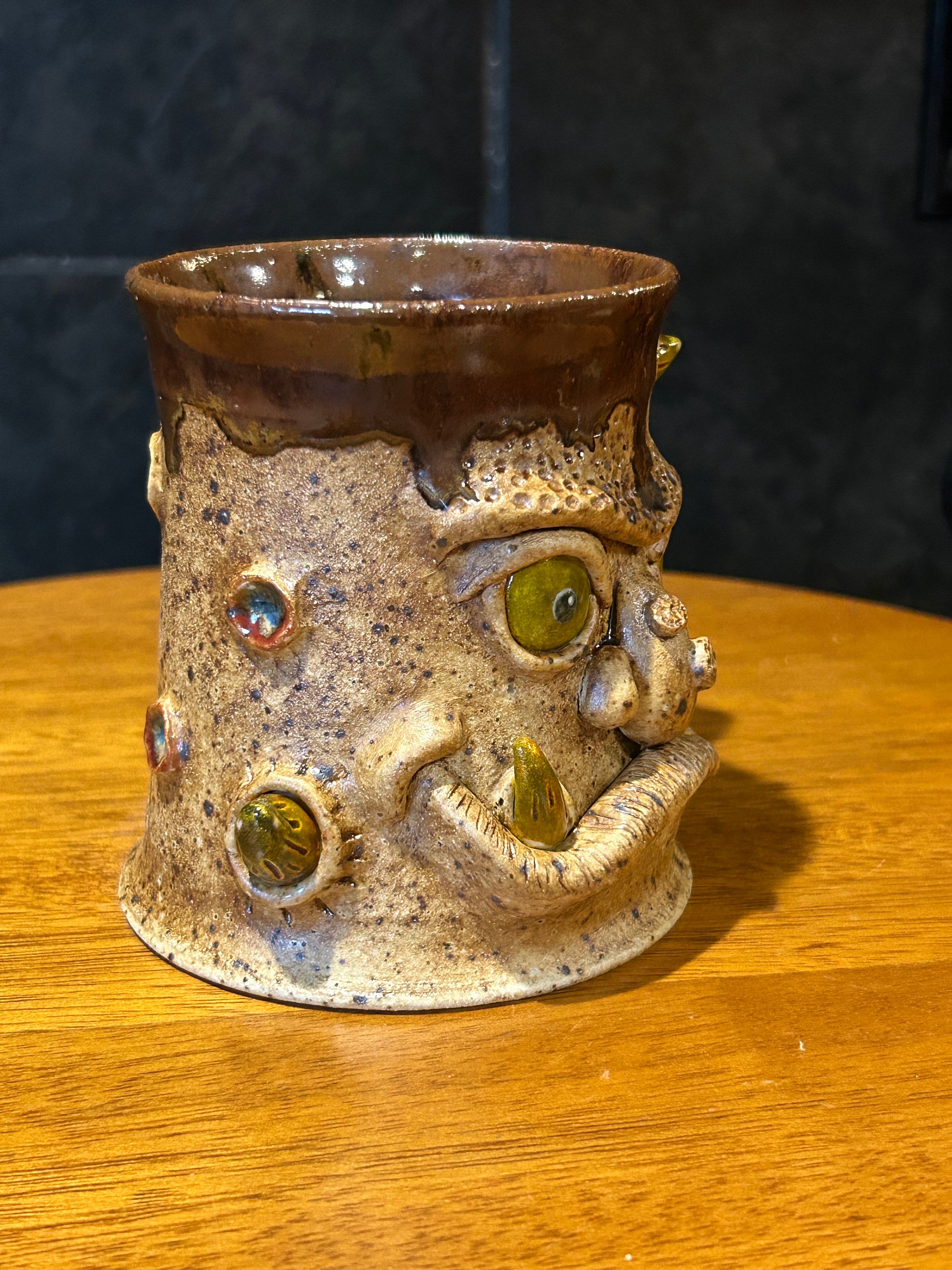 Handcrafted Monster Mug, Goblin Mug, Orc Mug, Ogre Mug, Face Mug, Cool ...