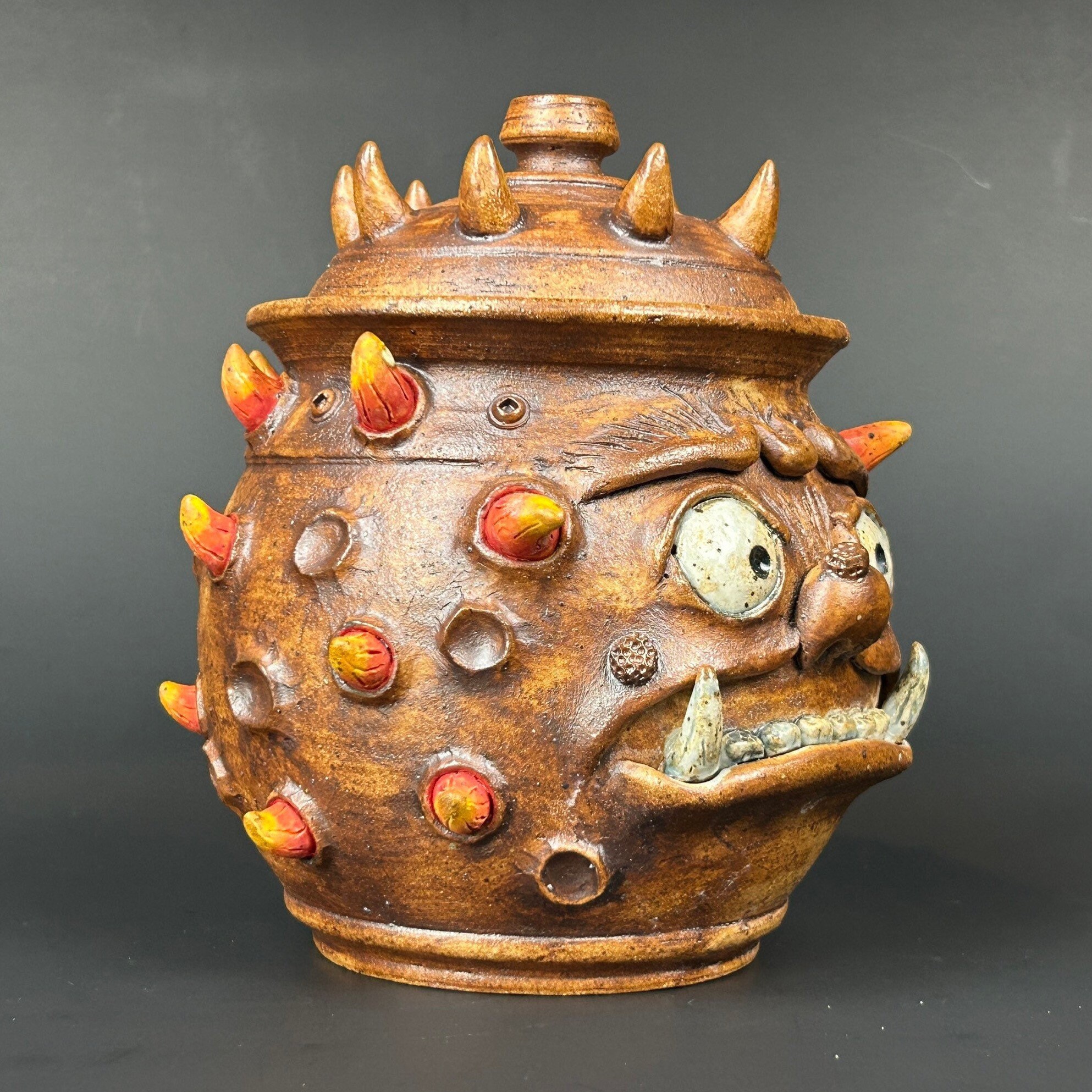 Monster Pottery, Goblin, Ogre, Troll, Orc, Candy, Coffee, Handcrafted, Storage Jar, Man Cave ...