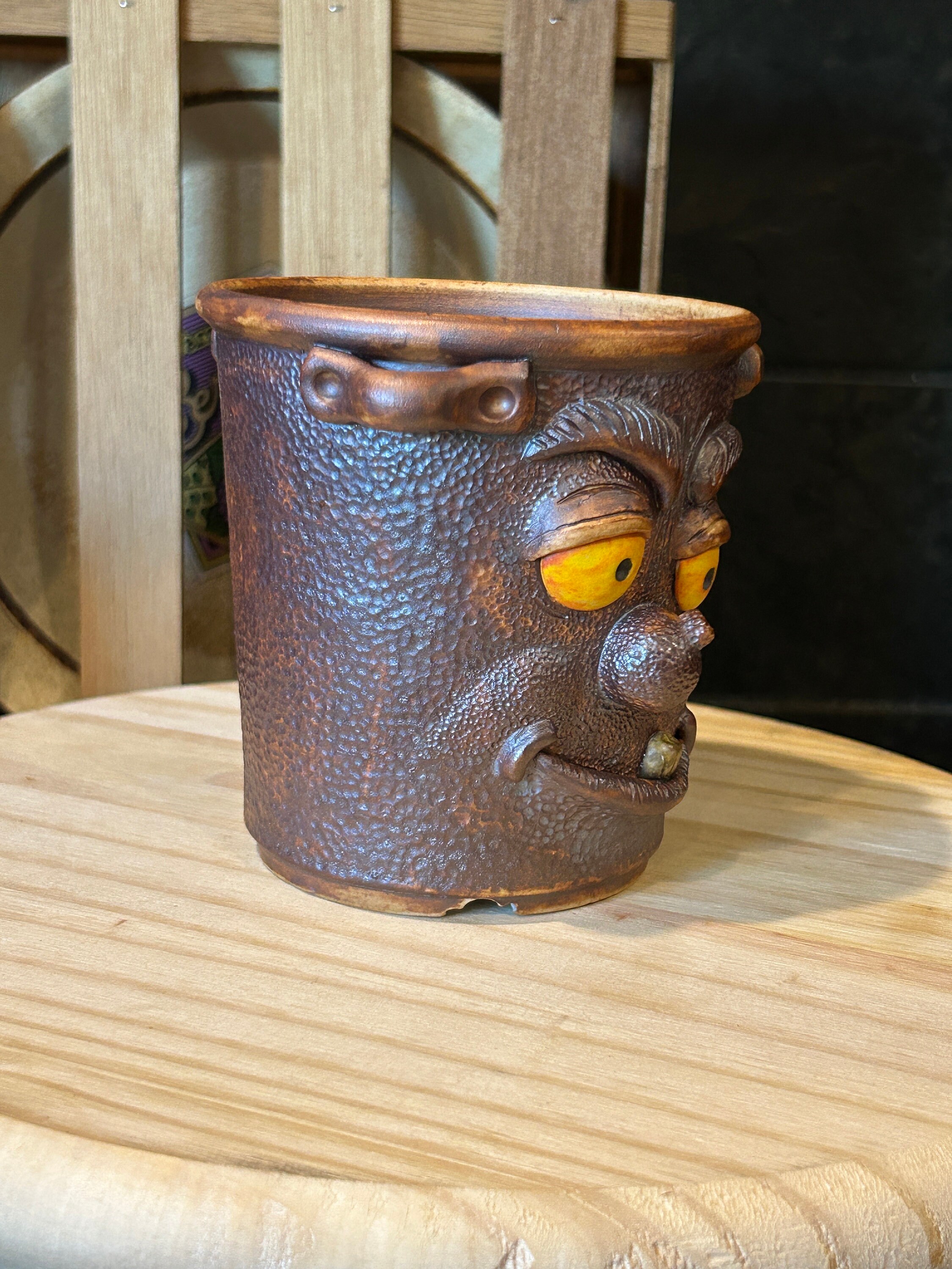 Monster Planter, Handmade Pottery, Fun Planter, Grumpy Planter, Goblin ...