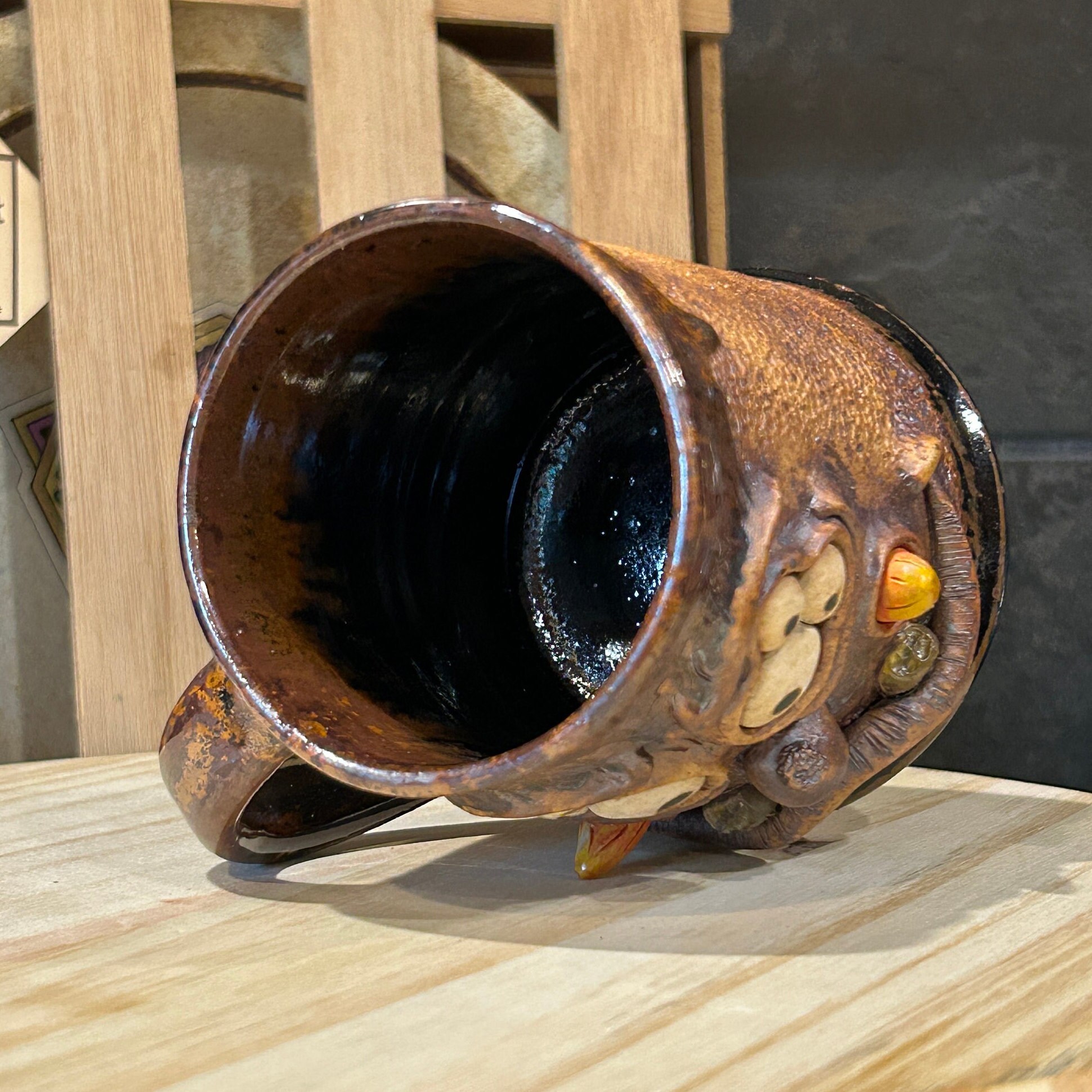 Handcrafted Monster Mug, Goblin Mug, Orc Mug, Ogre Mug, Face Mug, Cool ...