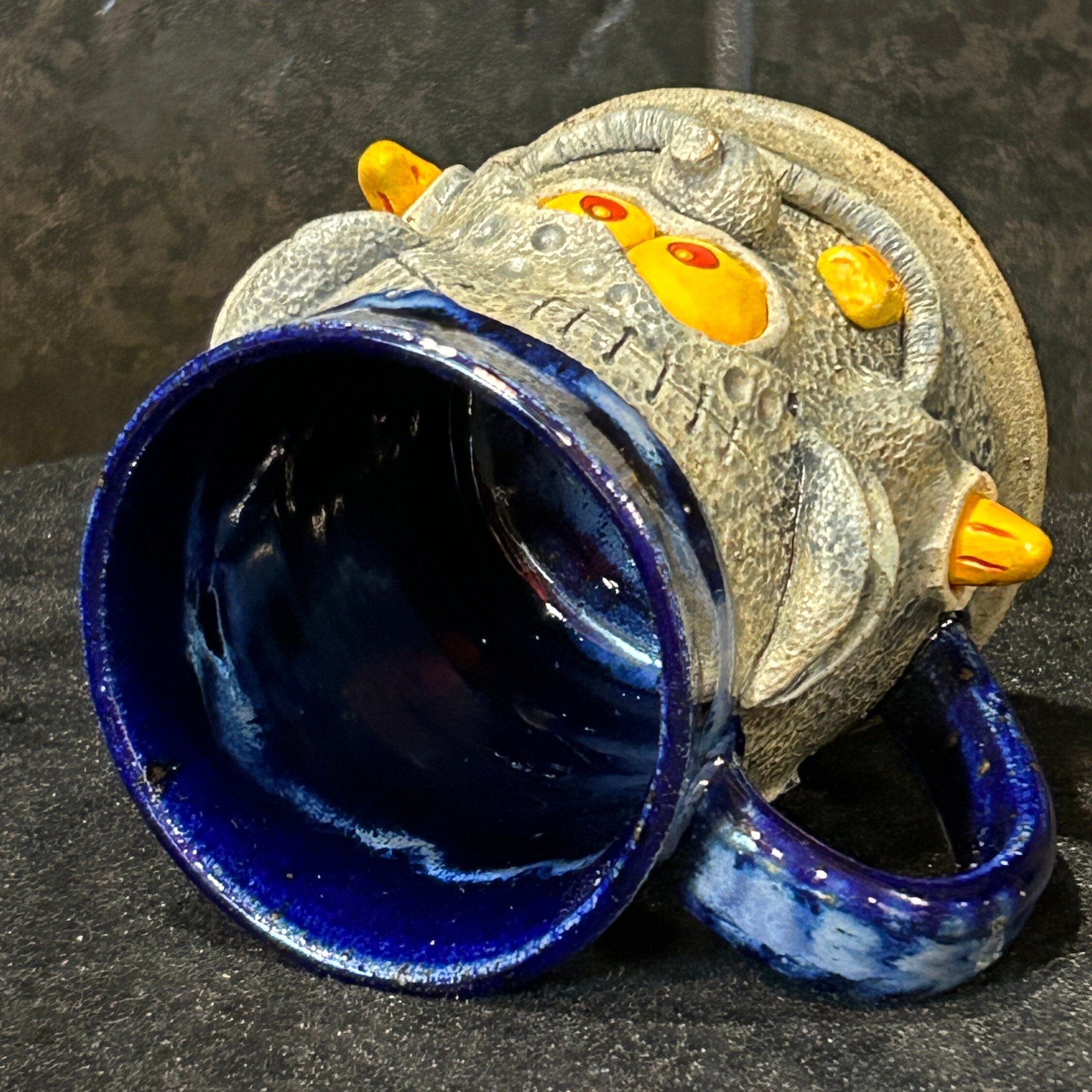 Handcrafted Monster Mug, Goblin Mug, Orc Mug, Ogre Mug, Face Mug, Cool ...