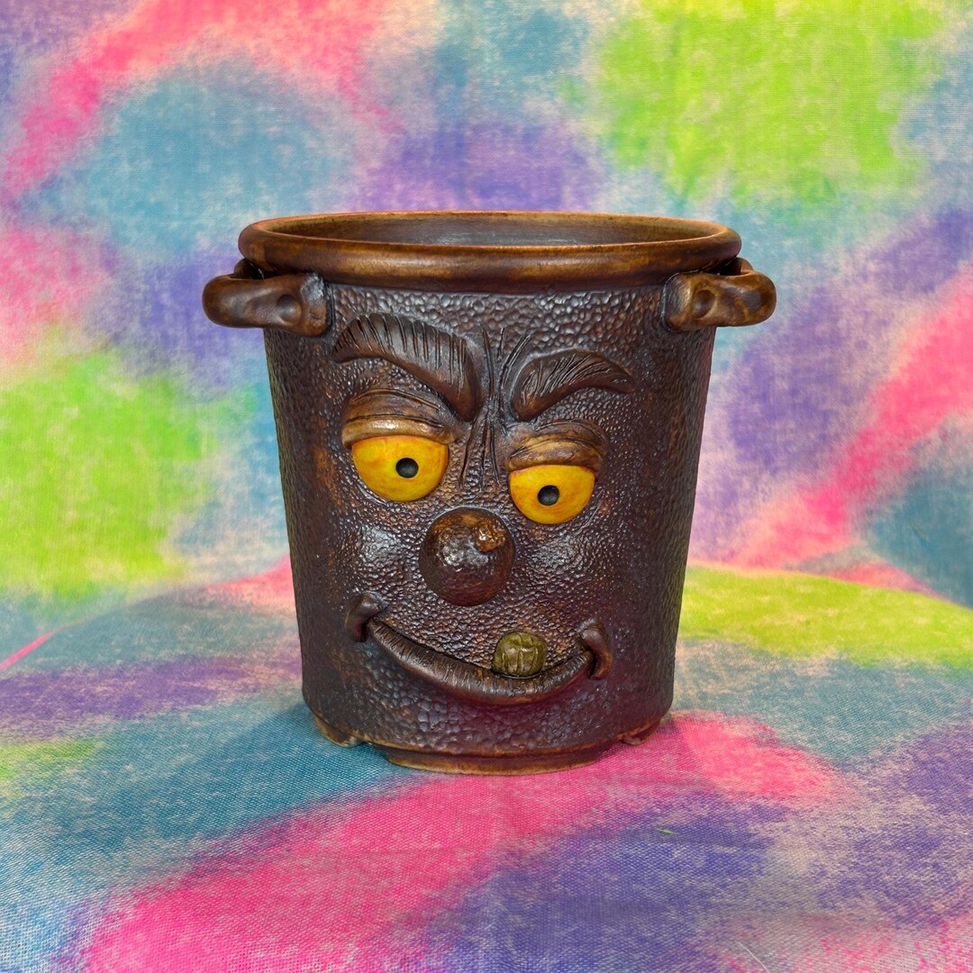 Monster Planter, Handmade Pottery, Fun Planter, Grumpy Planter, Goblin ...