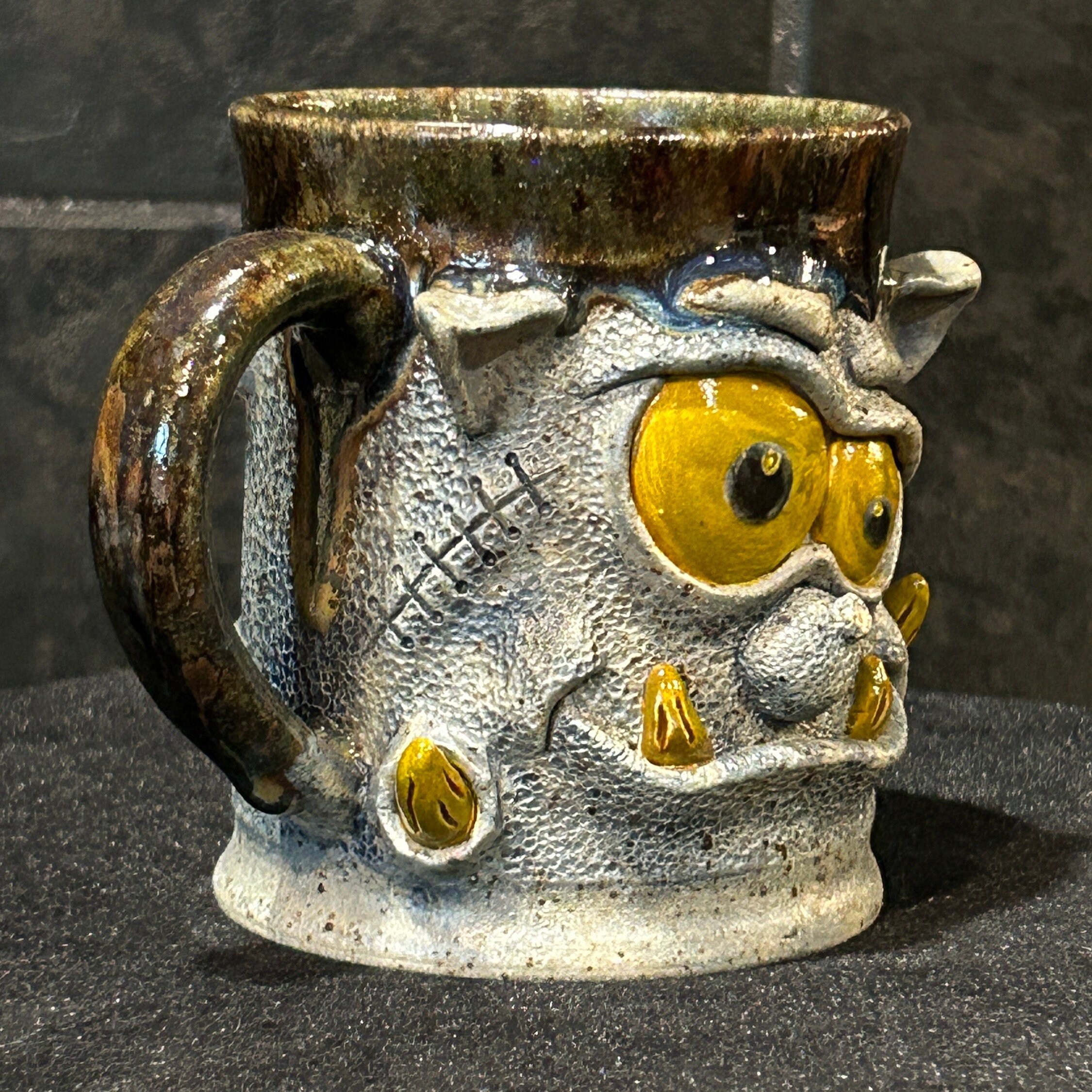 Handcrafted Monster Mug, Goblin Mug, Orc Mug, Ogre Mug, Face Mug, Cool ...