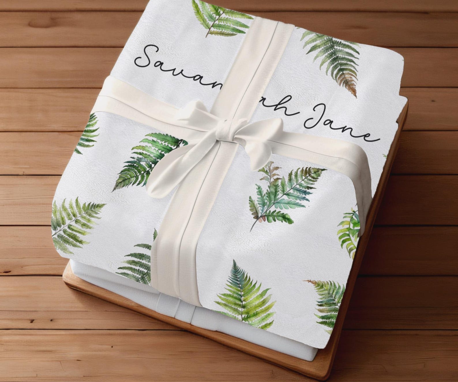 Personalized Fern Baby Blanket for Botanical Nursery Boho Baby Blanket ...