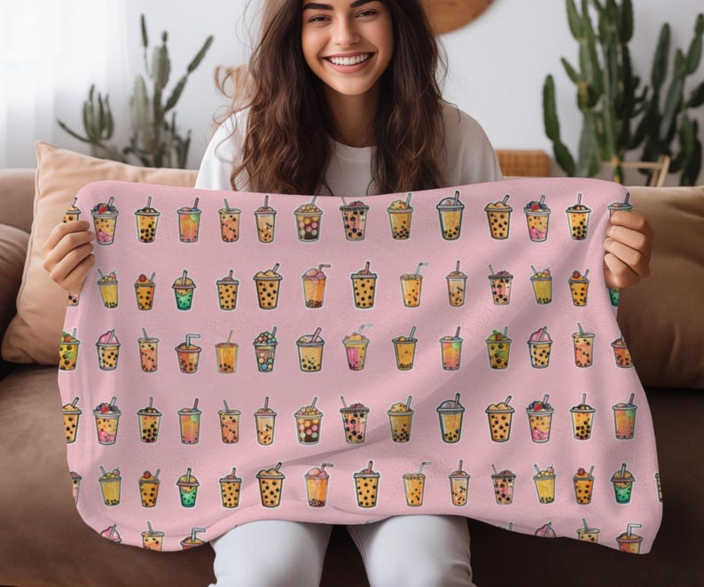 Custom Boba Blanket for Bubble Tea Lover Gift Idea for Boba Lover ...
