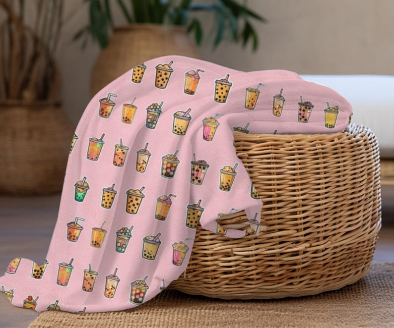 Custom Boba Blanket for Bubble Tea Lover Gift Idea for Boba Lover ...