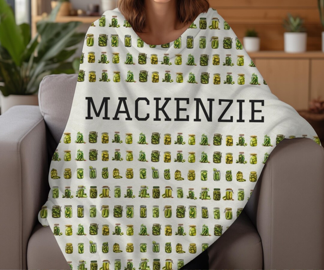 Custom Pickle Blanket for Pickle Lover Personalized Throw Blanket for ...