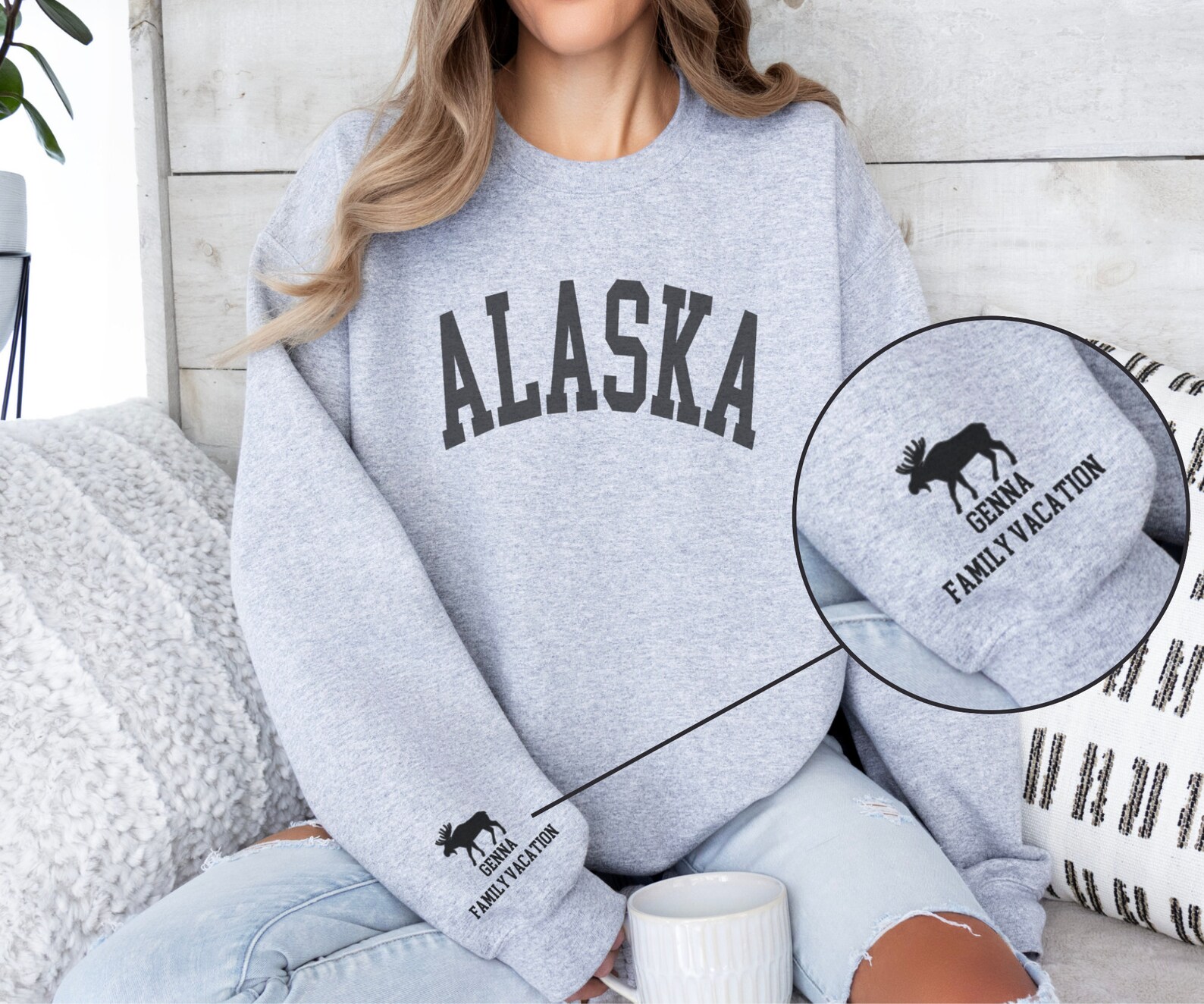 Alaska Custom Sweatshirt for Alaskan Cruise Family Vacation Crewneck ...
