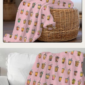 Custom Boba Blanket for Bubble Tea Lover Gift Idea for Boba Lover ...