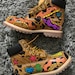 Hand-painted Timberland Boots: Custom One of a Kind 6-inch Abstract Art ...