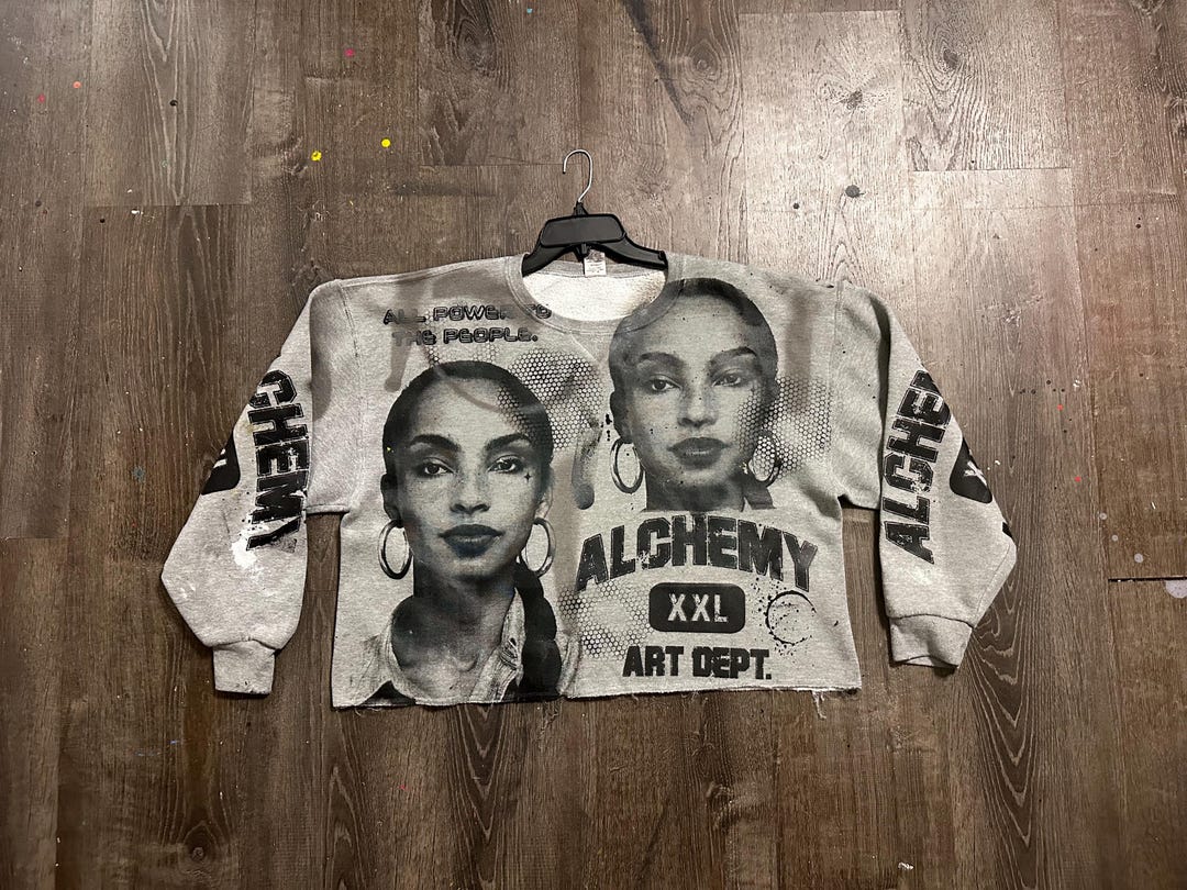 Sade Adu Art Dept Make Art Not War Custom Made Screen Print Gray/black ...
