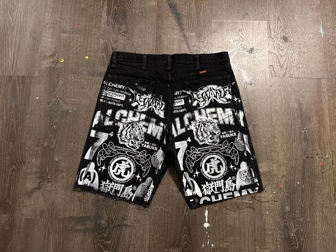 Levi’s 505 Custom Jorts – Screen Printed Denim Shorts, Reworked Levi’s ...