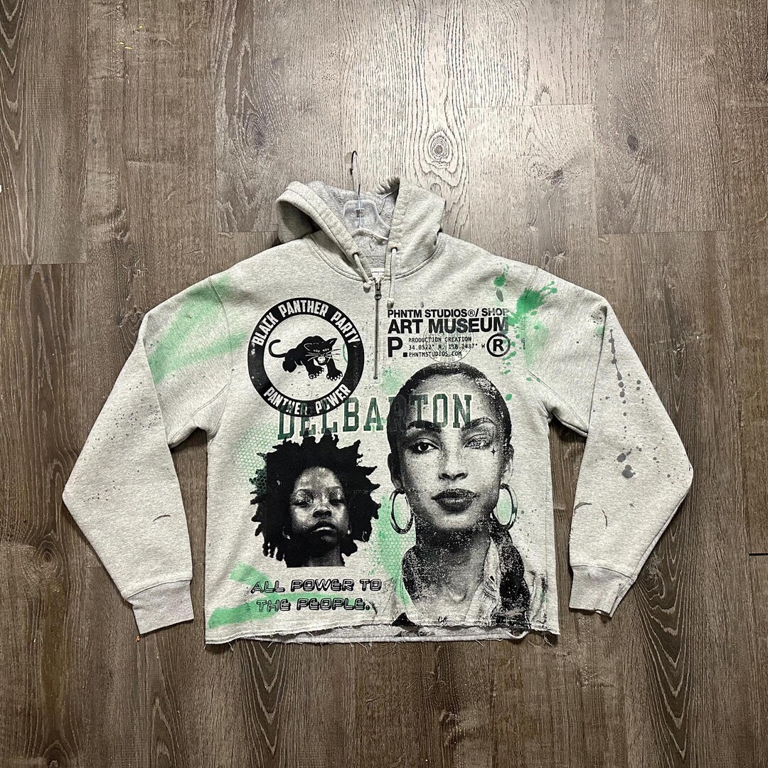 Sade Adu Make Art Not War Heavy Metal Y2K Hand Painted Custom Made Silk ...