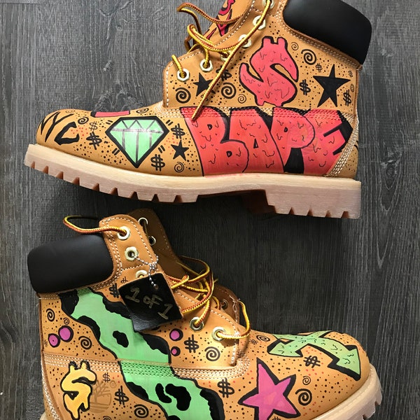 Custom Timberland Boots - Etsy