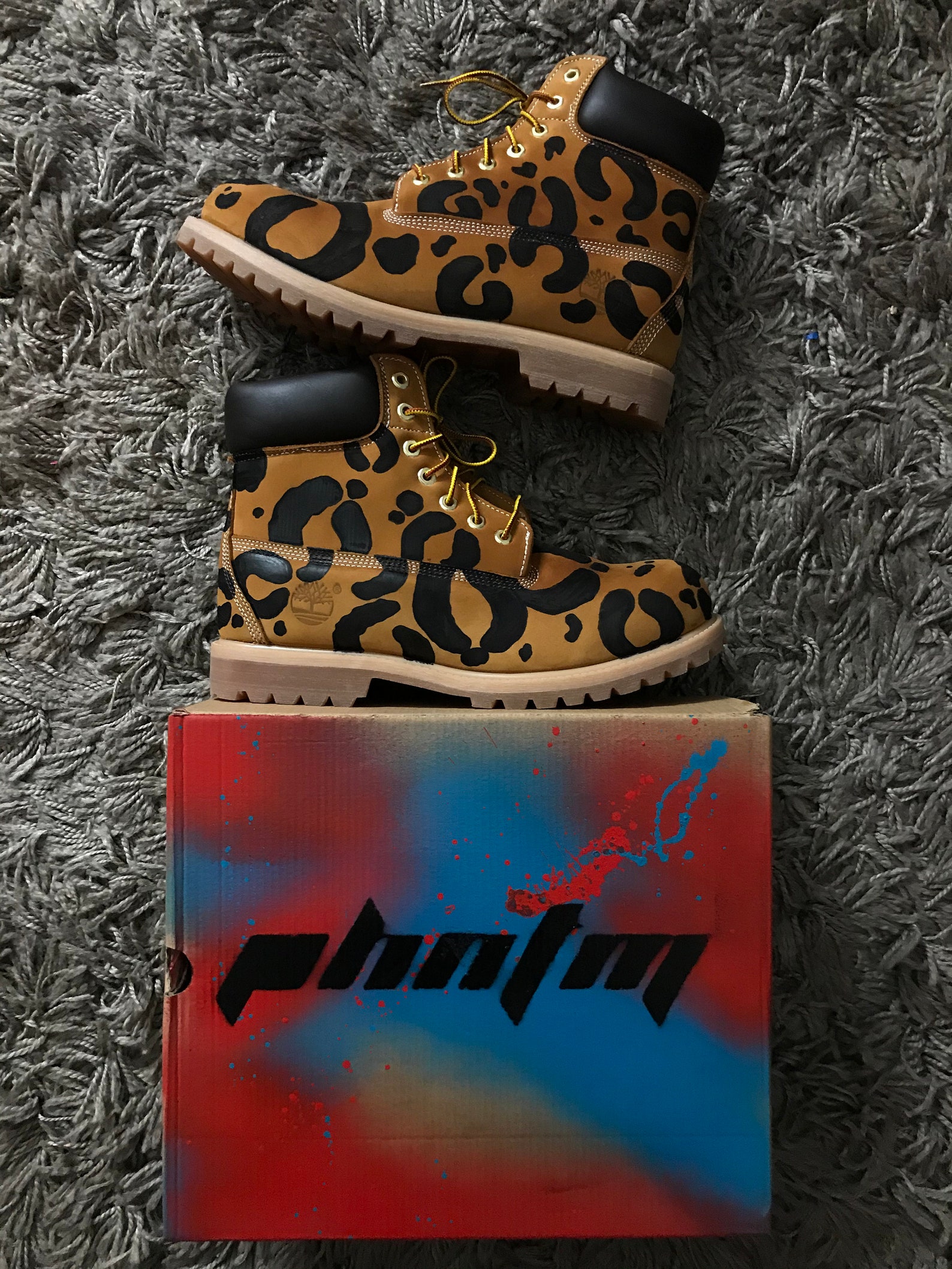 Custom Hand Painted Timberland 6 Inch Wheat Boots, One of a Kind ...